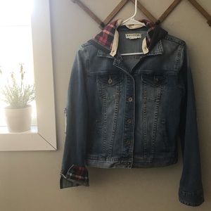 Bullhead | Jackets & Coats | Bullhead Jean Jacket Plaid Lined | Poshmark